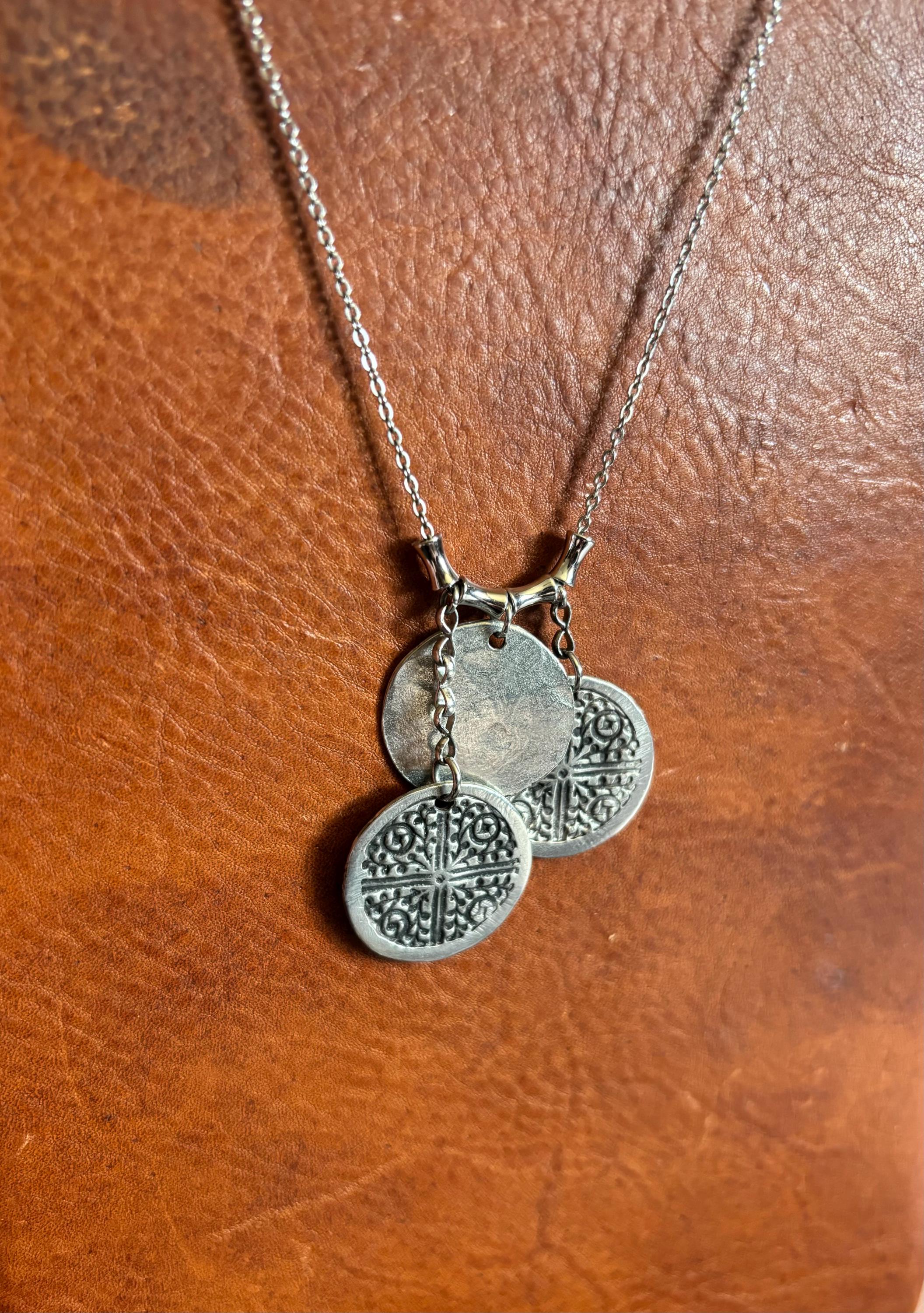 Triple Greek Byzantine Coin Necklace - Etsy