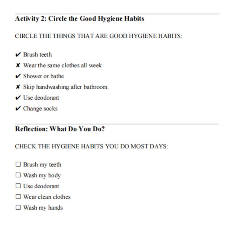Life Skills Workbook: Hygiene, Safety & Daily Routines (digital ...