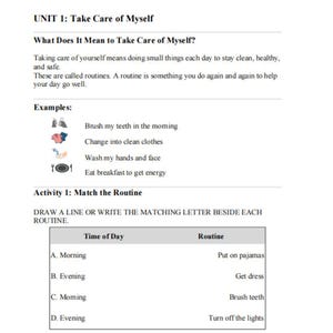 Life Skills Workbook: Hygiene, Safety & Daily Routines (digital ...