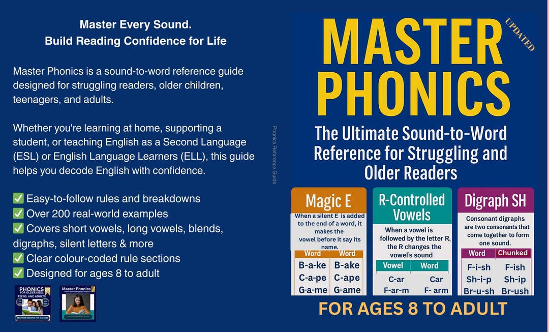 Master Phonics Reading Guide | Older Learners, Teens & Adults ...