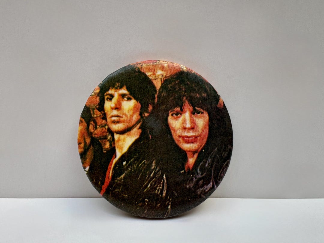 1970s Mick Jagger and Keith Richards Rolling Stones Button Pin - Etsy