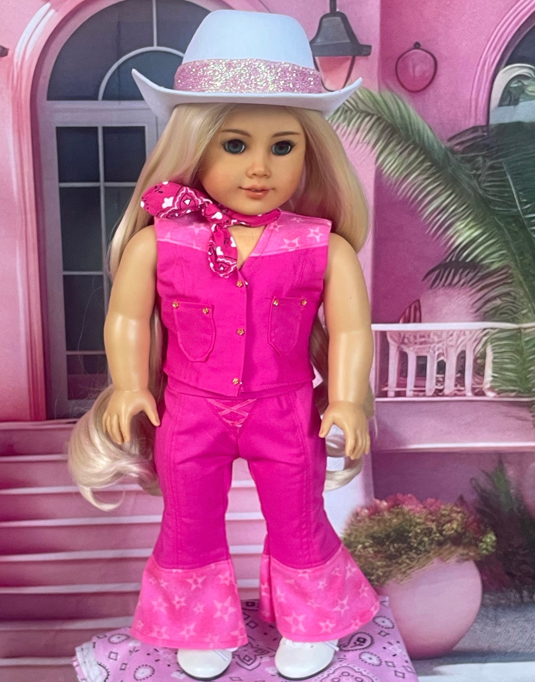 AG Barbie Inspired Cowgirl Outfit in Hot Pink and White Made - Etsy Canada