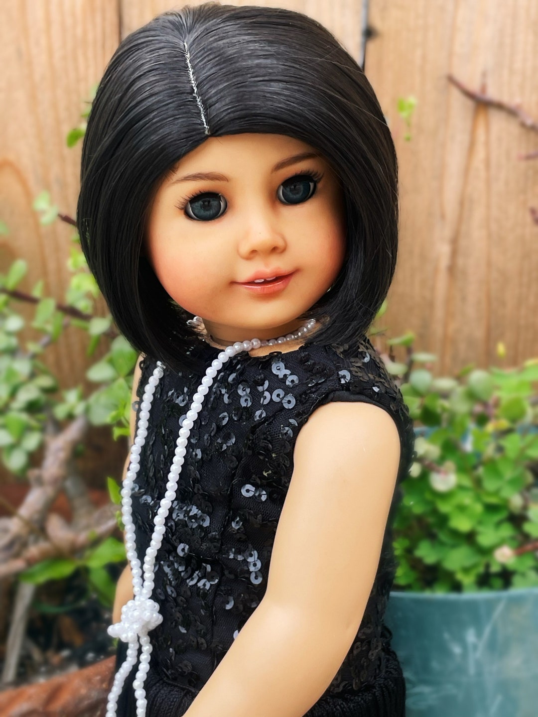 Wig Size 11-12 Style Name: Maxine in Black as Midnight Short Bob 1920s ...
