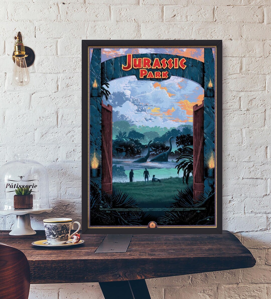 Jurassic Park Canvas, Dinosaur Wall Art Posters, Movie Theme Canvas ...