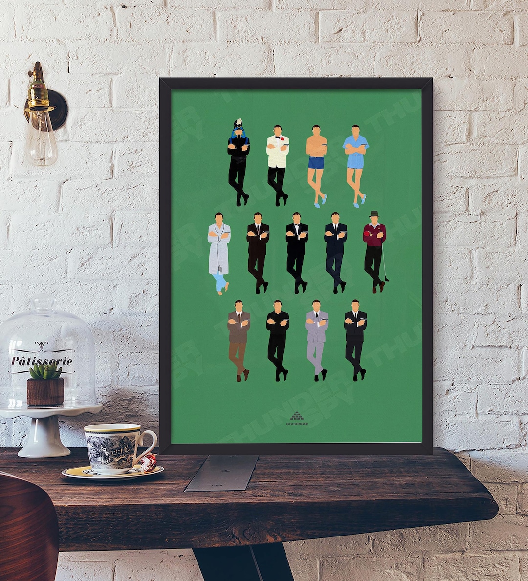James Bond Evolution Canvas, 007 Secret Agent Poster, Spy Movie Fan ...