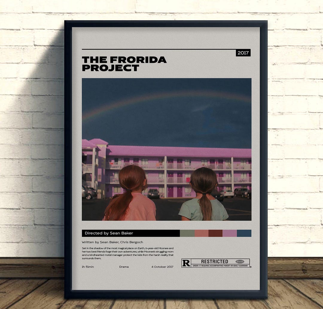 The Florida Project Movie Poster, Minimalist Film Canvas, A24 Film ...