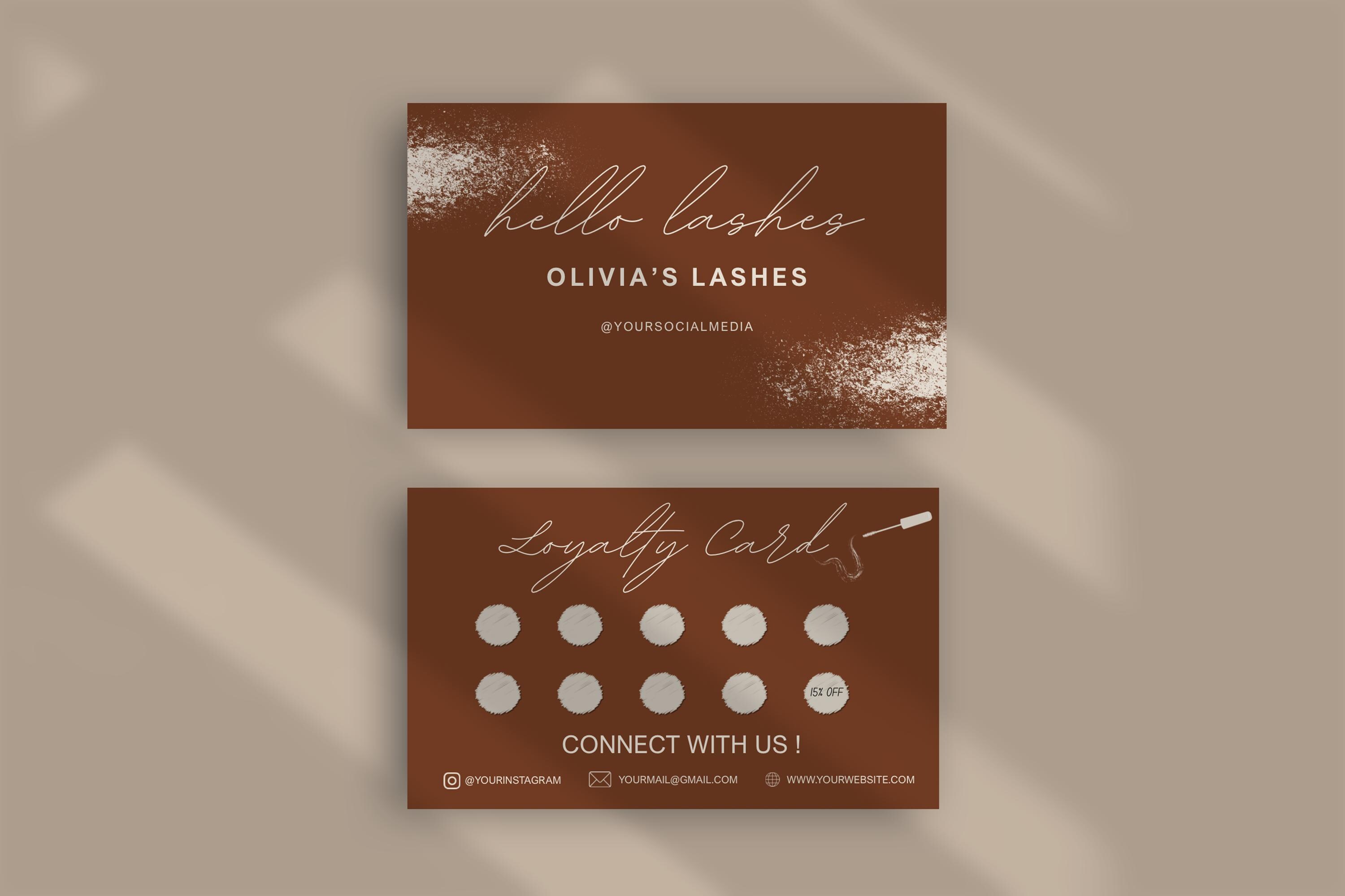 Editable Lash Loyalty Card Template | Modern Lash Business Card | Canva ...