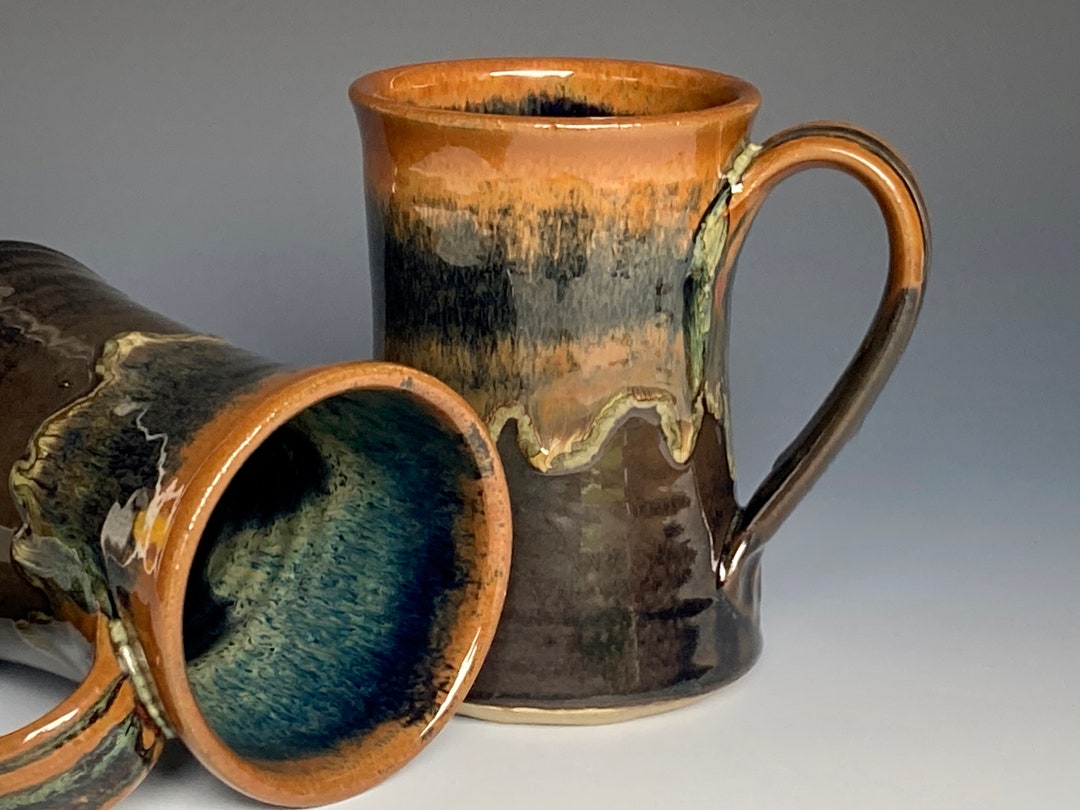 Pair of Pottery Mugs Stoneware Ceramic Coffee Cup Handmade Mug - Etsy