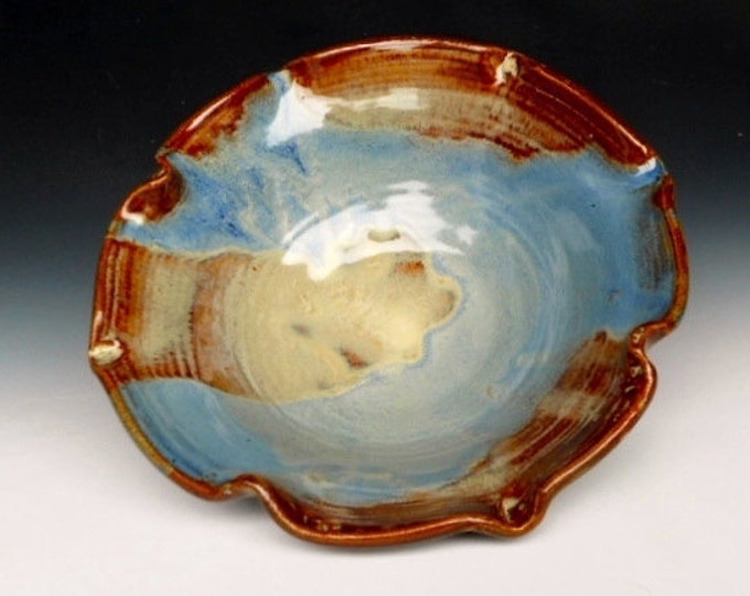 Blue Splash Bowl - Etsy