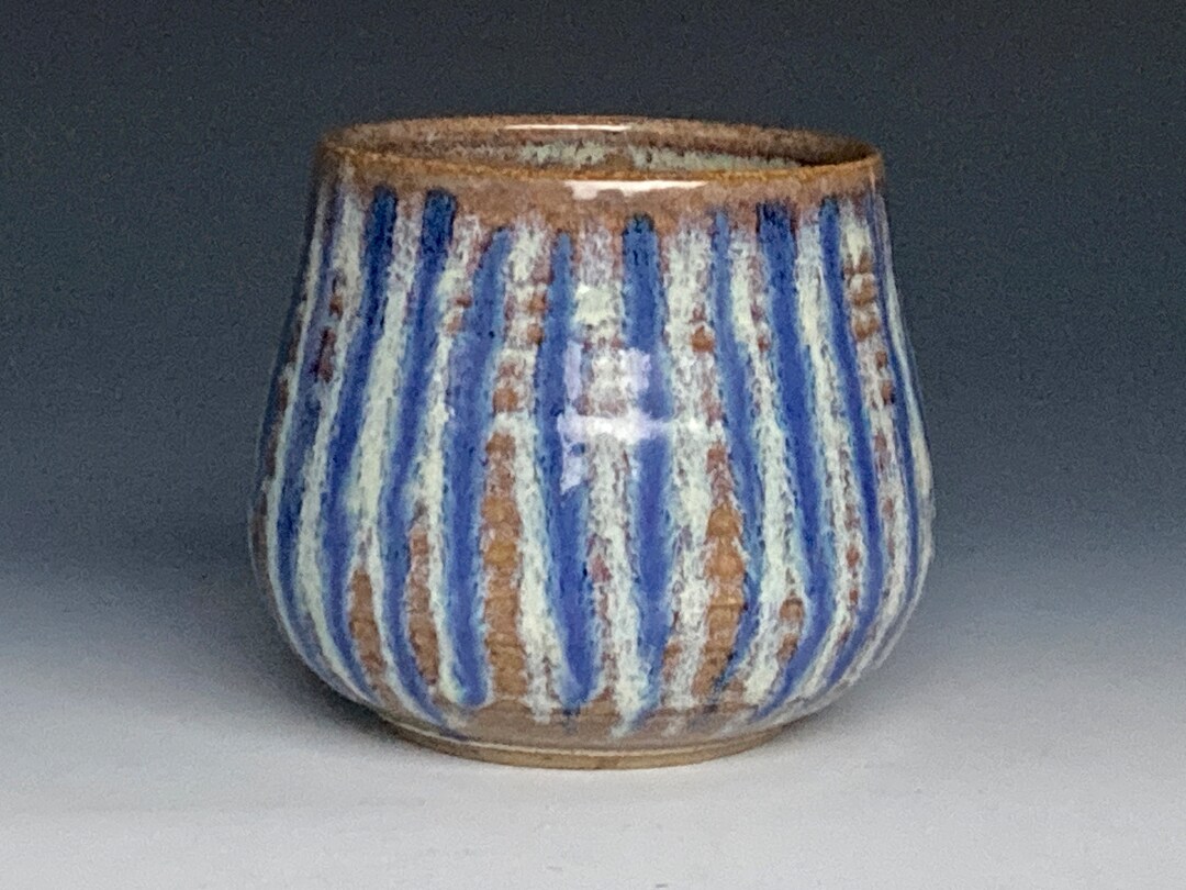 Blue Pottery Cup Teacup Mug Stoneware Ceramic Handmade Mug - Etsy