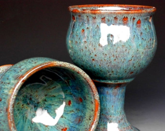 Wine Goblet Pottery Cup Ceramic Chalice Green - Etsy
