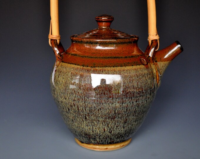 Large Ceramic Teapot Burgundy Wheat Teapot. Pottery Stoneware A - Etsy