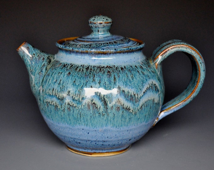 Aqua Blue Teapot Handmade Ceramic Pottery A - Etsy