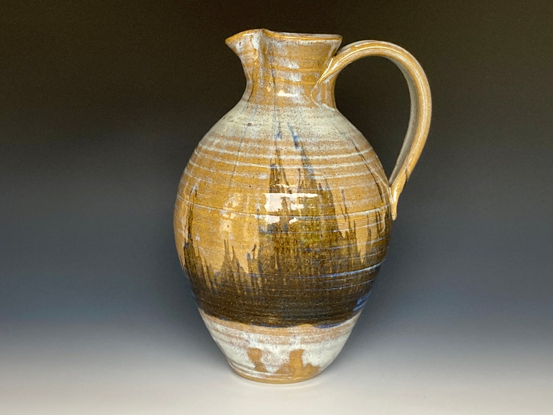 Stoneware Pitcher Ceramic Pitcher Pottery Stoneware Ice Tea Pitcher ...