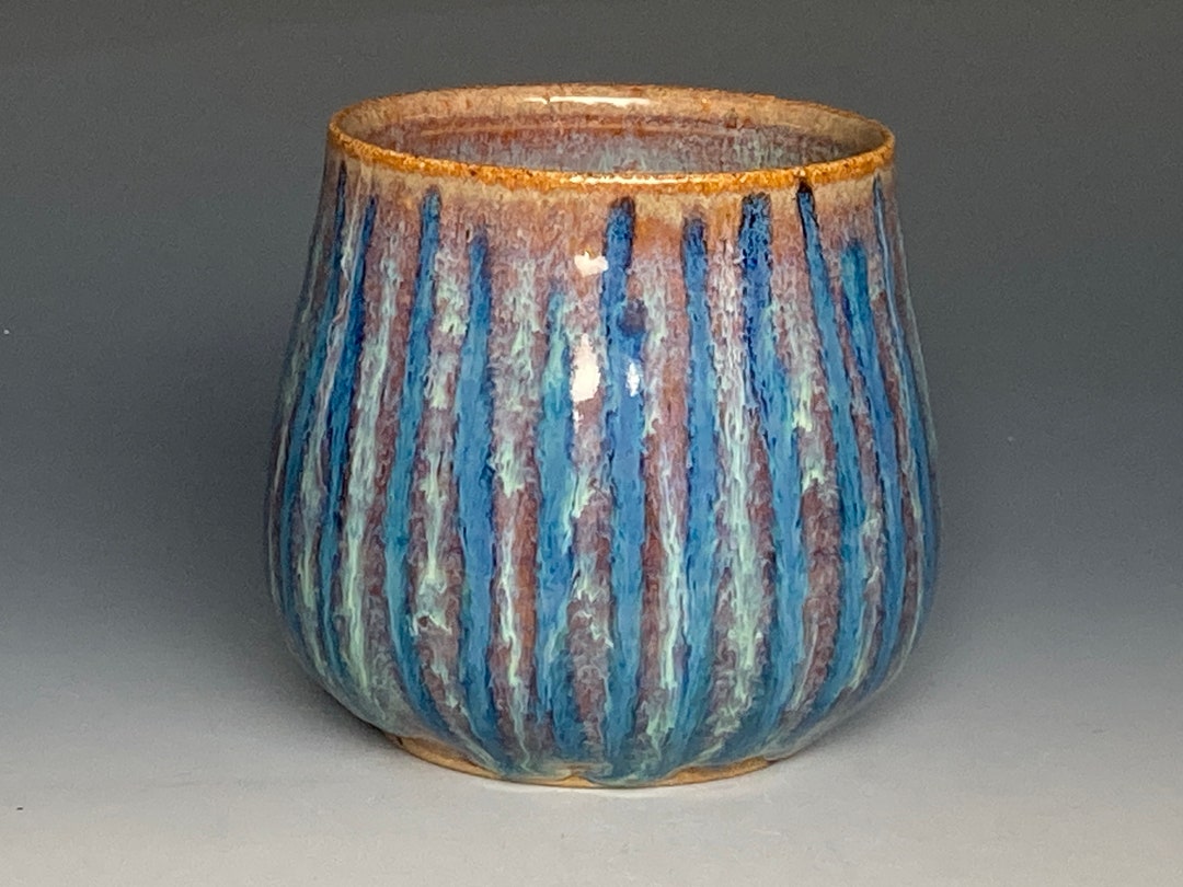 Blue Pottery Cup Stoneware Ceramic Coffee Cup Handmade Mug - Etsy