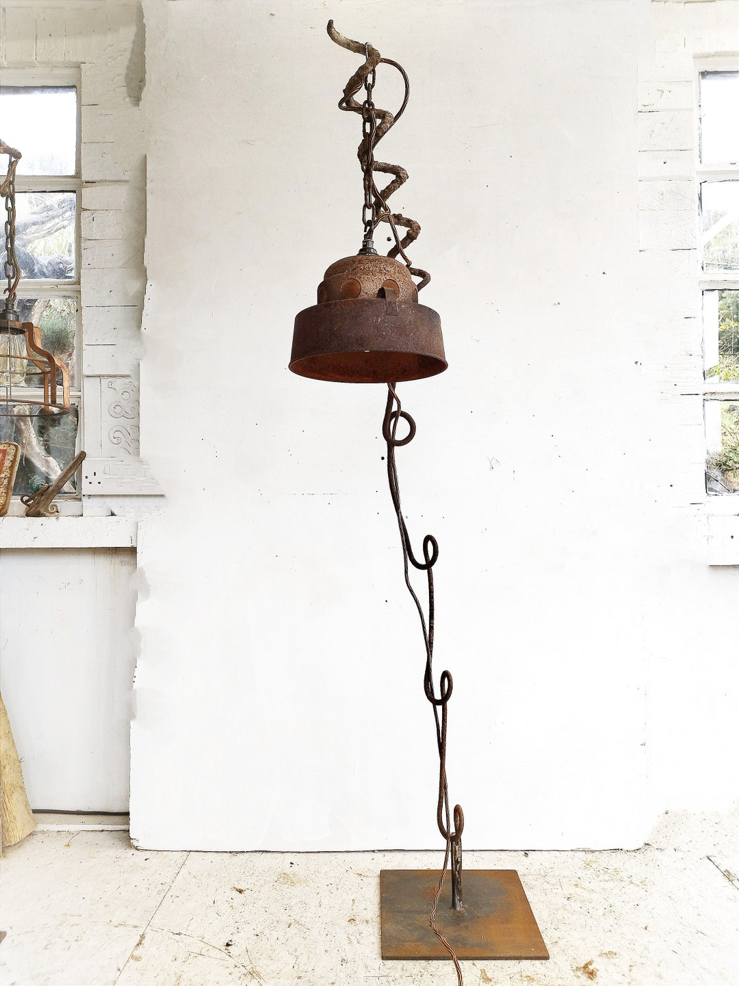 WW2 1940s Anti Tank Floor Standing Lamp, Cornish Beach Defence, Vintage ...