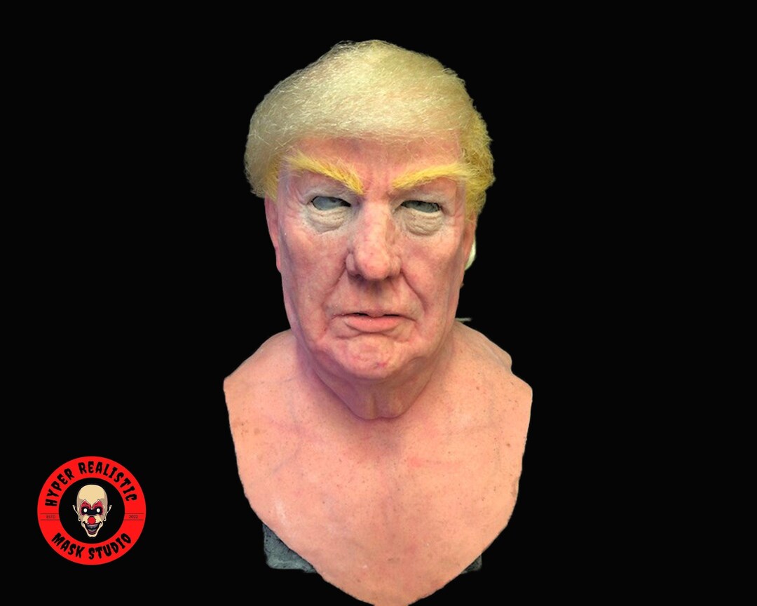 Handmade Silicone Donald Trump Mask With Hair and Eyebrows for a ...