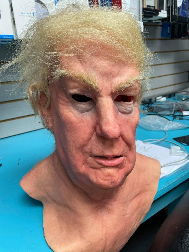 Handmade Silicone Donald Trump Mask With Hair and Eyebrows for a ...