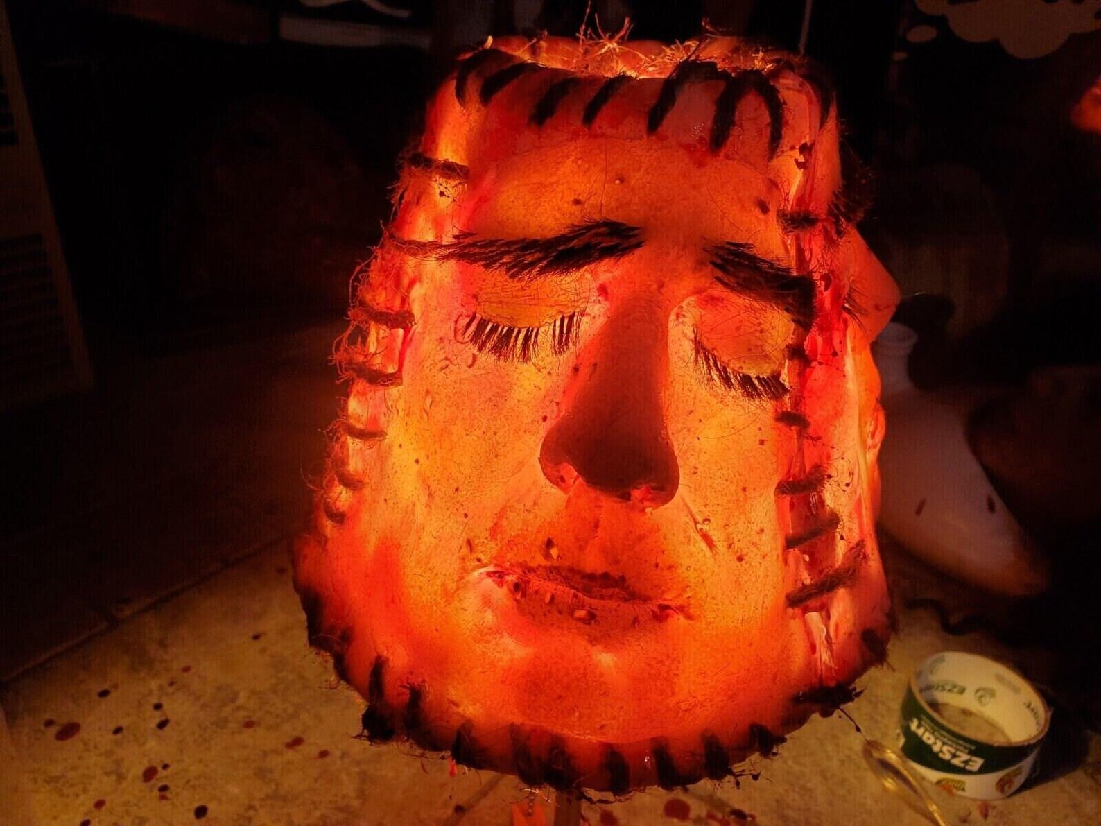 Human Skin Lampshade 6" Skinned Faces Body Parts Horror Gore Special ...