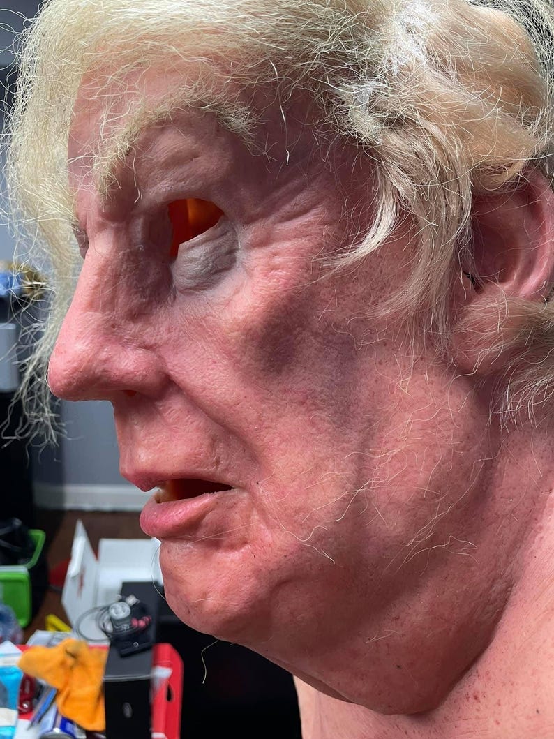 Handmade Silicone Donald Trump Mask With Hair and Eyebrows for a ...