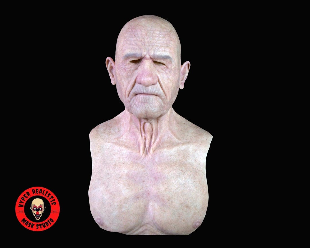 Hyper Mask, OLD MAN Mask, Silicone Prosthetic, Hyper Realistic Skin ...