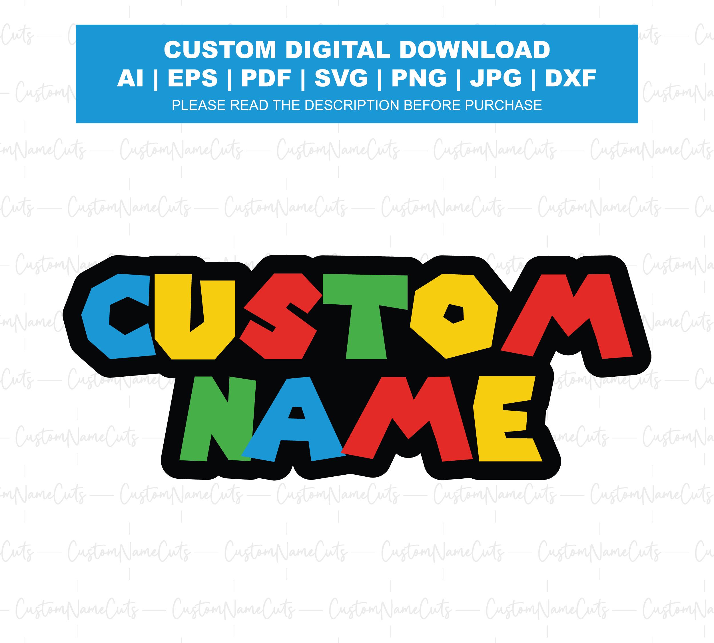 Custom Super Name | Custom Name in Mario Font SVG | Custom Name Mario ...