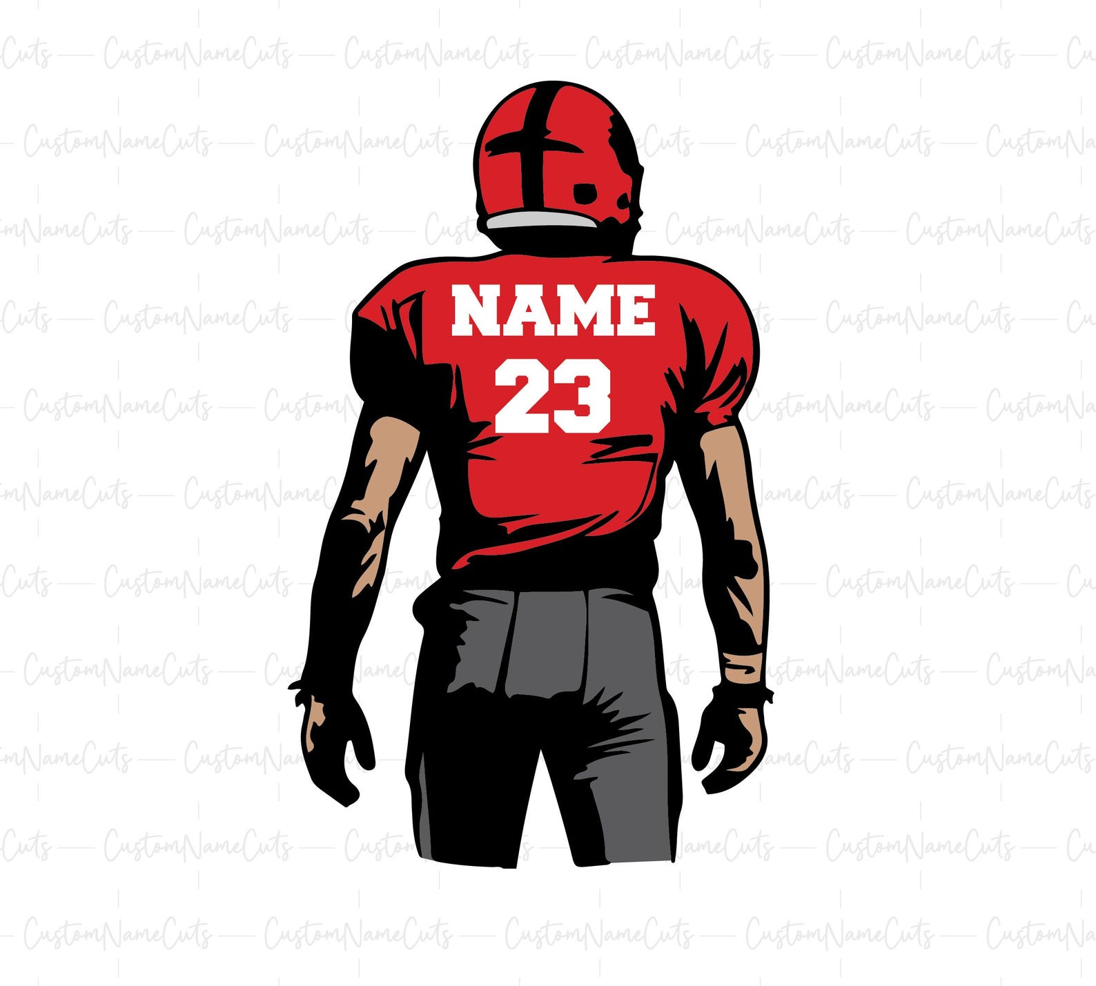 Custom Football Player SVG PNG | Personalized Football Name SVG ...