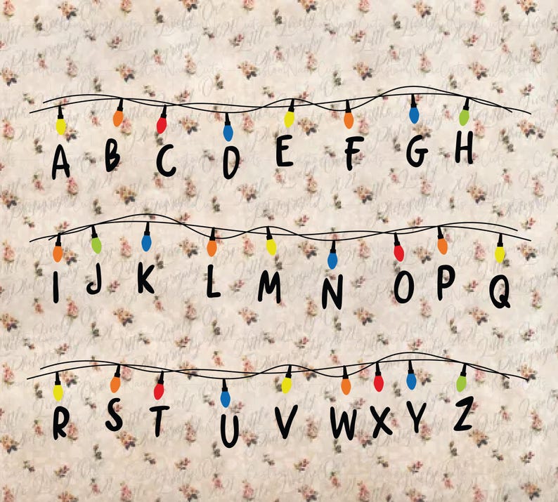 Alphabet Lights Stranger Things SVG | Christmas Svg | Strange Things ...