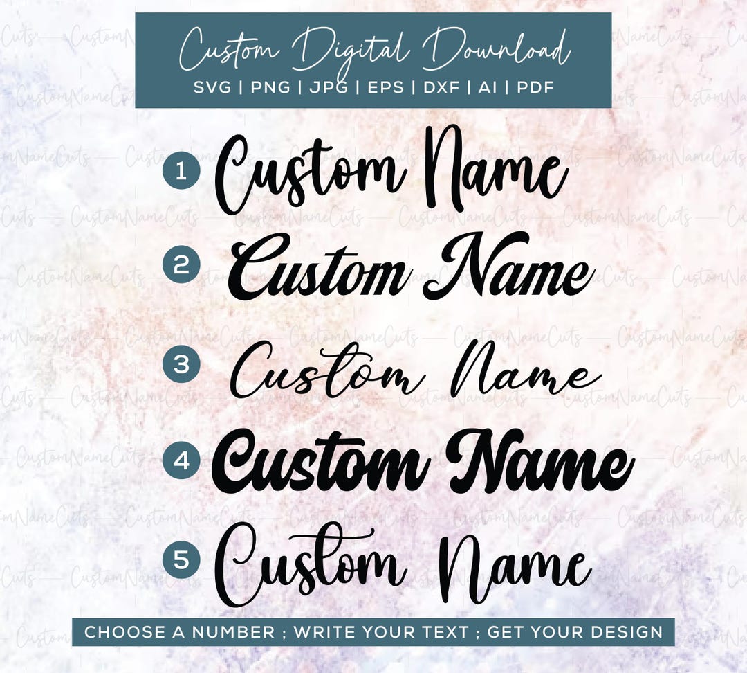Custom Name Svg | Custom Name Png | Custom Name Calligraphy Svg ...