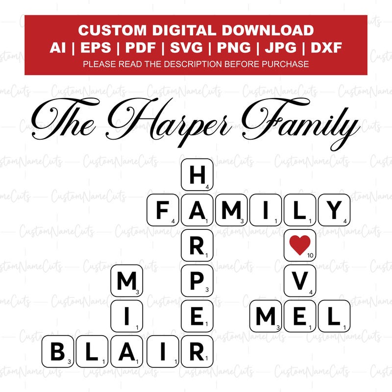 Crossword Names - Etsy