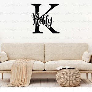 Custom Name Initial | Initial With Name Svg | Split Monogram PNG, SVG ...
