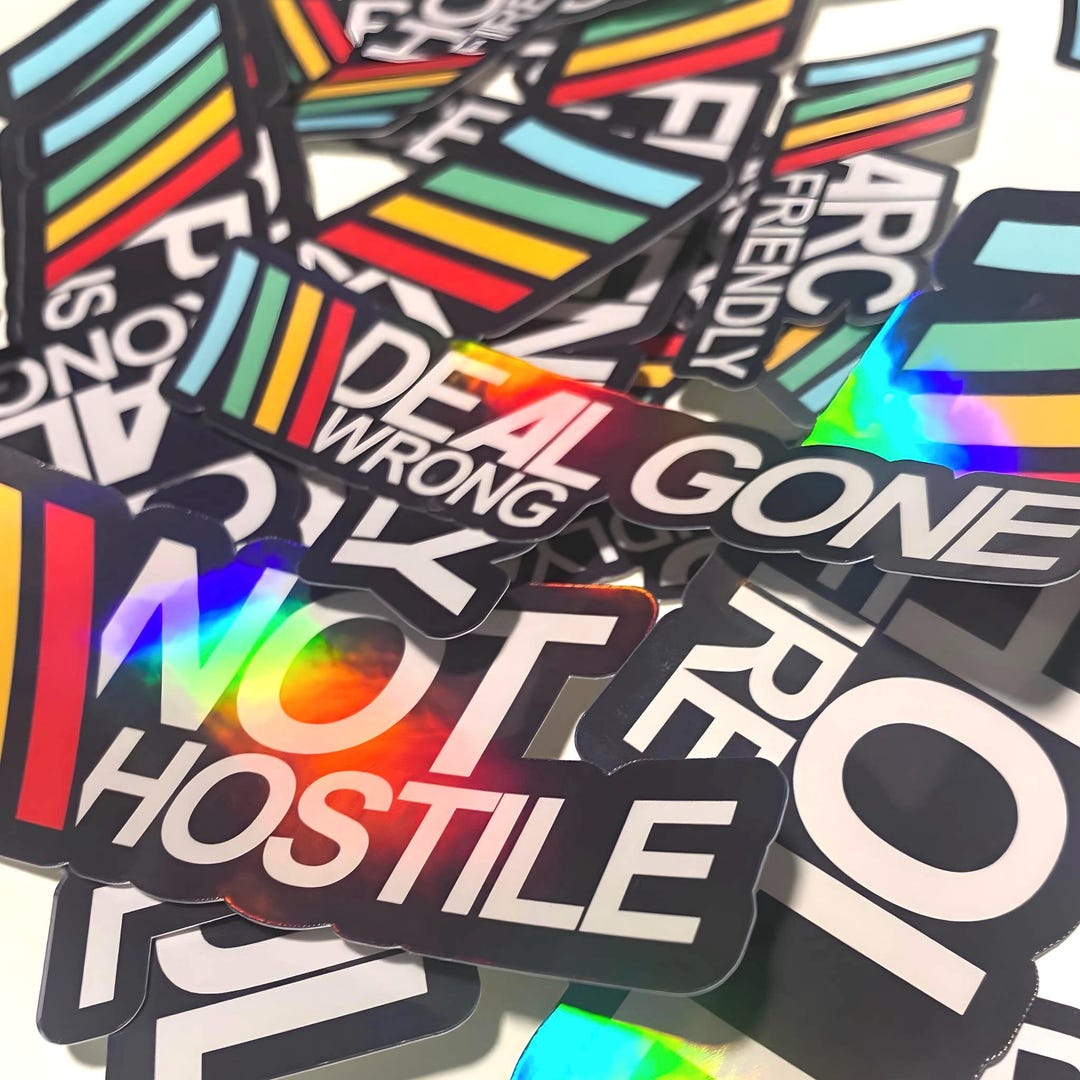 ARC Raiders Stickers - Tactical Gamer Humor, Water Resistant Vinyl ...