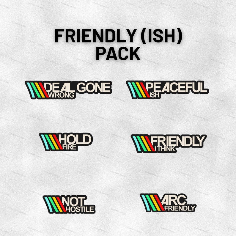 ARC Raiders Stickers - Tactical Gamer Humor, Water Resistant Vinyl ...