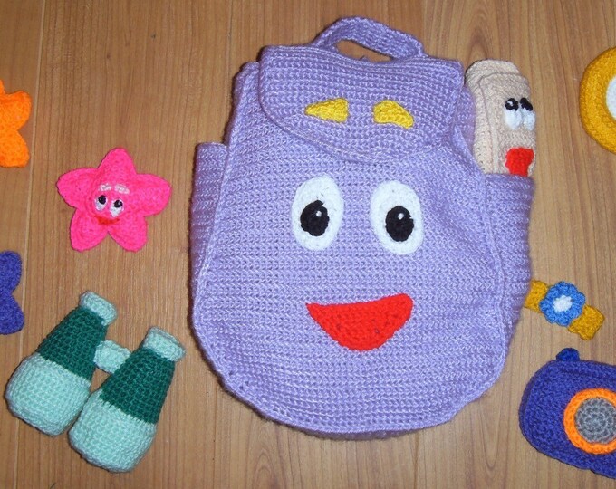 Dora BACKPACK & 8 Accessories Crochet Pattern PDF - Etsy