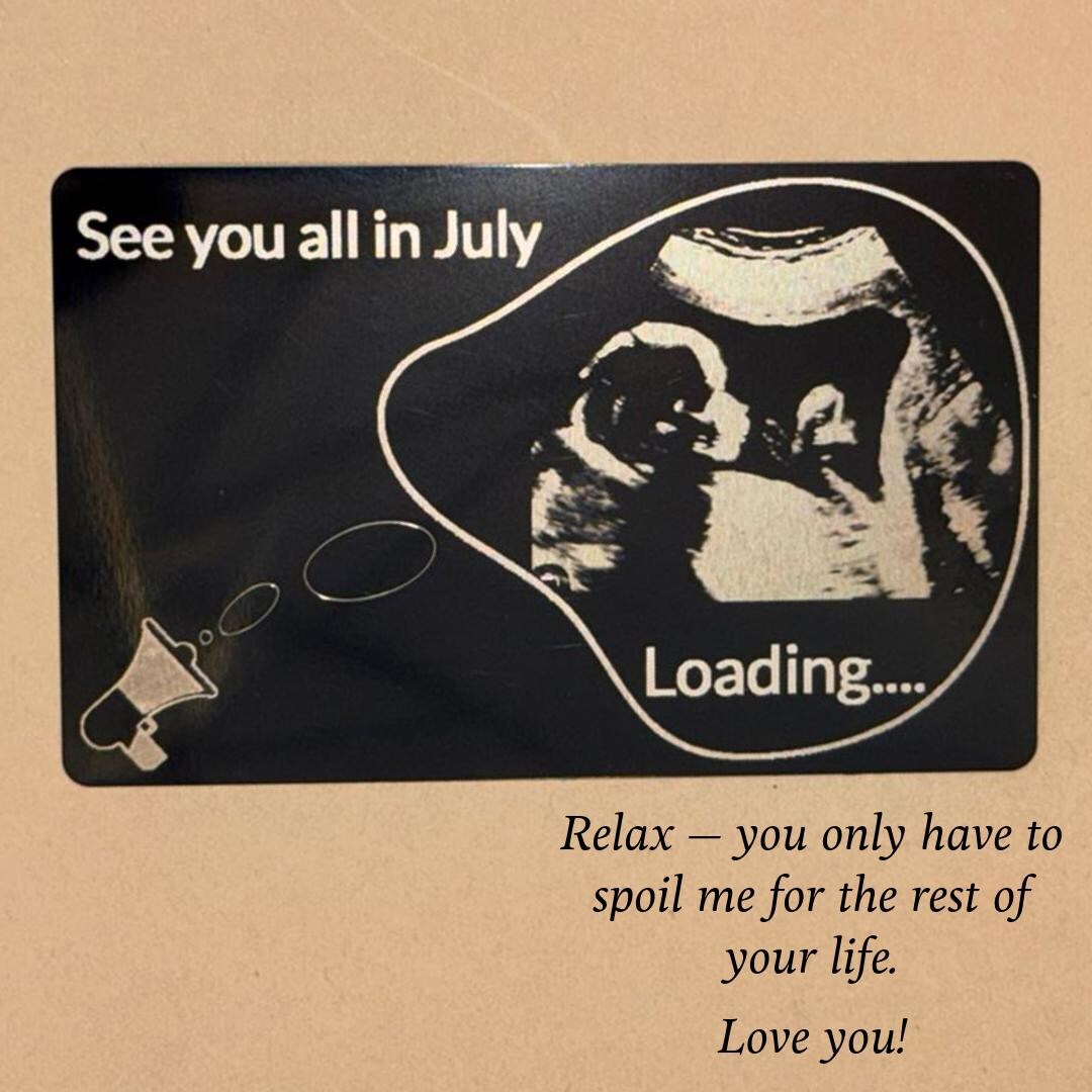 Pregnancy Reveal Funny Ultrasound Card for Grandparents Godparents Baby ...