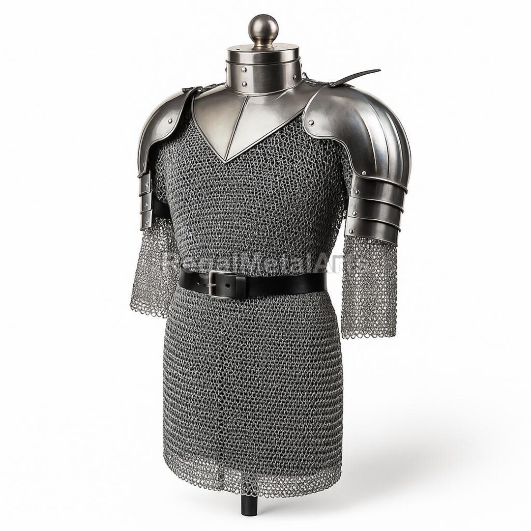 Medieval Knight Brave Female Armor, Gorget Pouldron Armor, Chaianmail ...