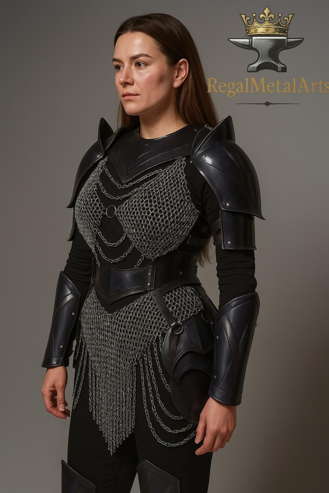 Medieval Knight Fantasy Brae Lady Warrior Half Body Armor -women's ...