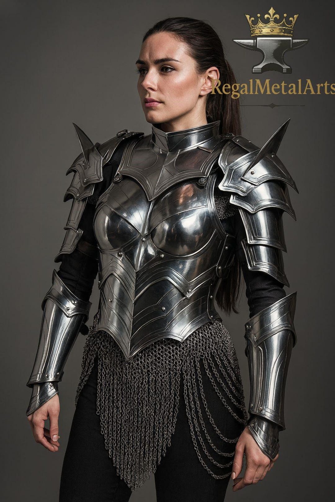 Silver Valkyrie Armor Set – 18 Gauge Steel, Medieval Costume - Etsy