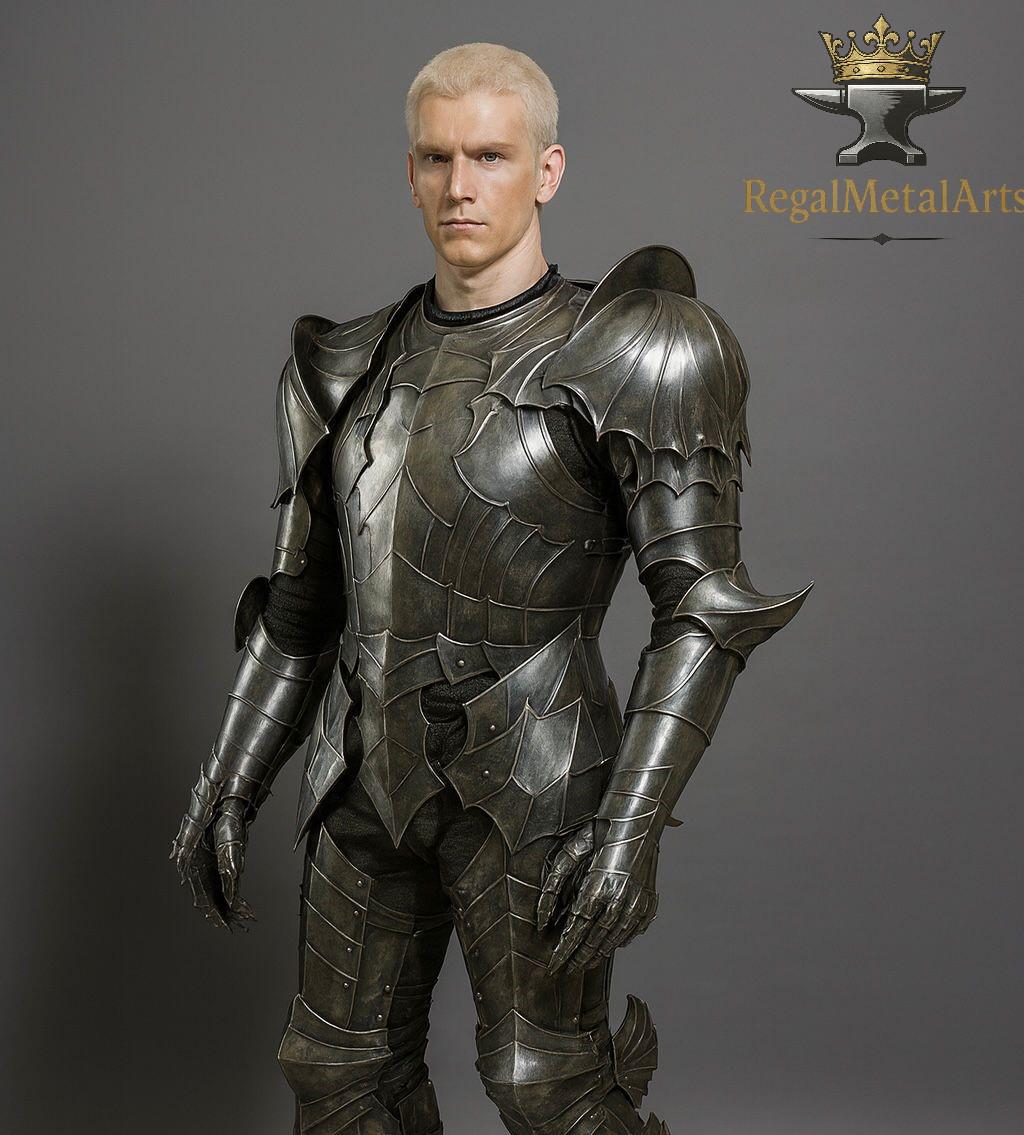 Dark Knight Full Armor Set | 18 Gauge Steel, LARP Cosplay Costume - Etsy