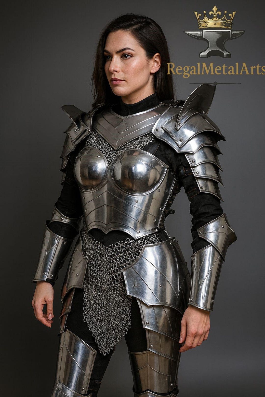 Medieval Steel Armor – Lady Warrior Cuirass, Pauldrons, Tassets - Etsy