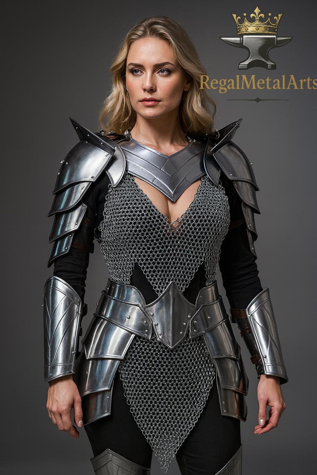 Handmade Steel & Chainmail Armor Set - Lady Warrior, LARP Cosplay - Etsy