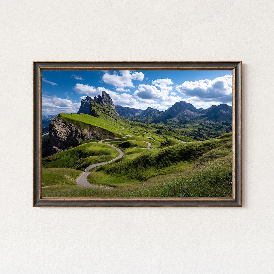 Passo Giau Panorama Print, Ra Gusela Peak Wall Art, Dolomites Italy ...