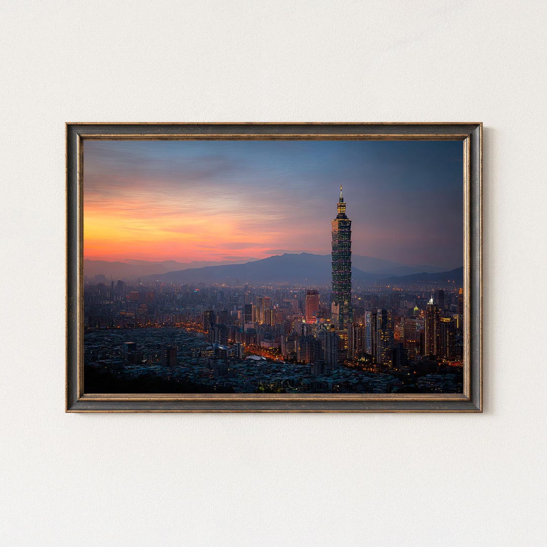 Taipei 101 Sunset • Taiwan Skyline Cityscape Wall Art Print - Etsy