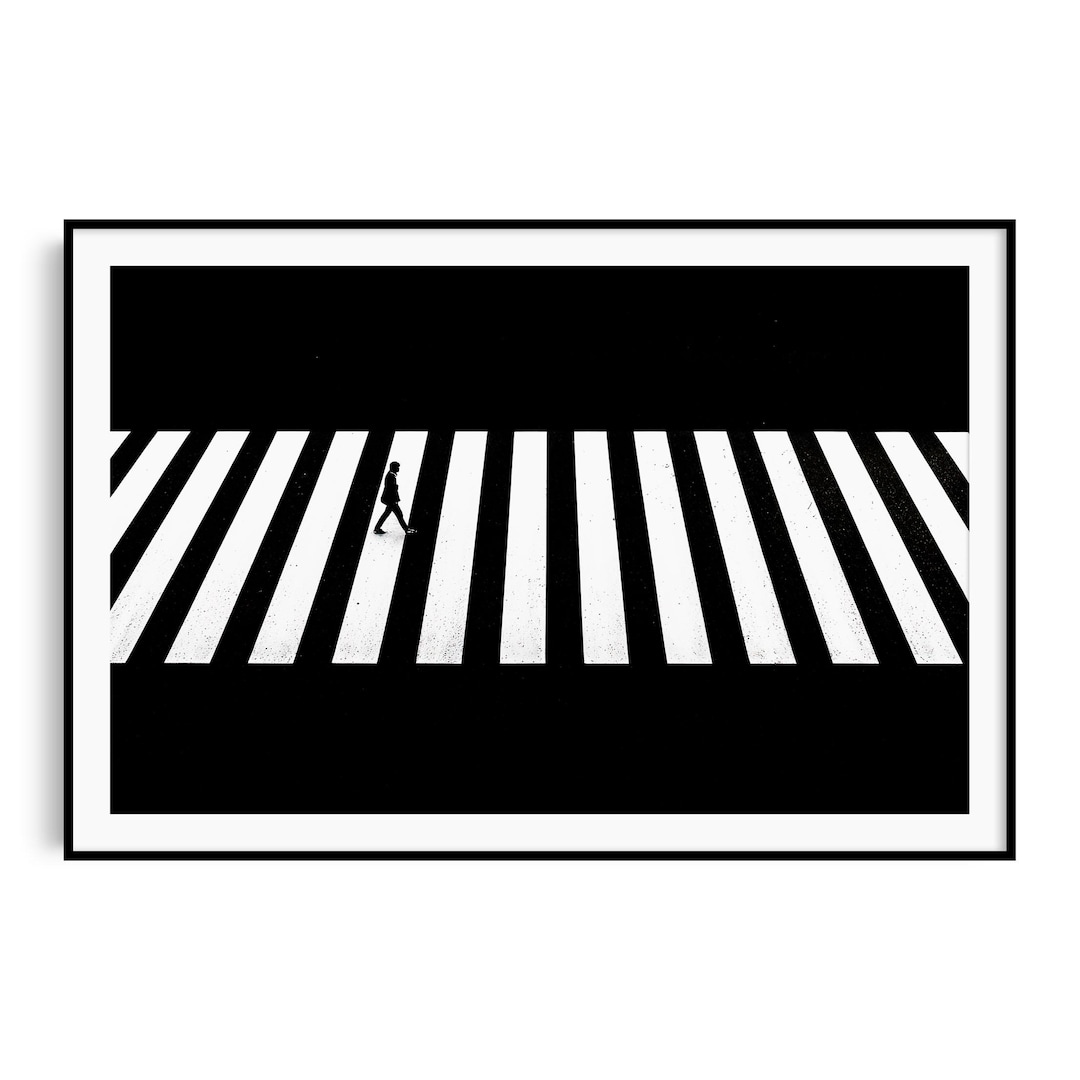 Minimalist Street Photography Print, Solitary Figure, High Contrast ...