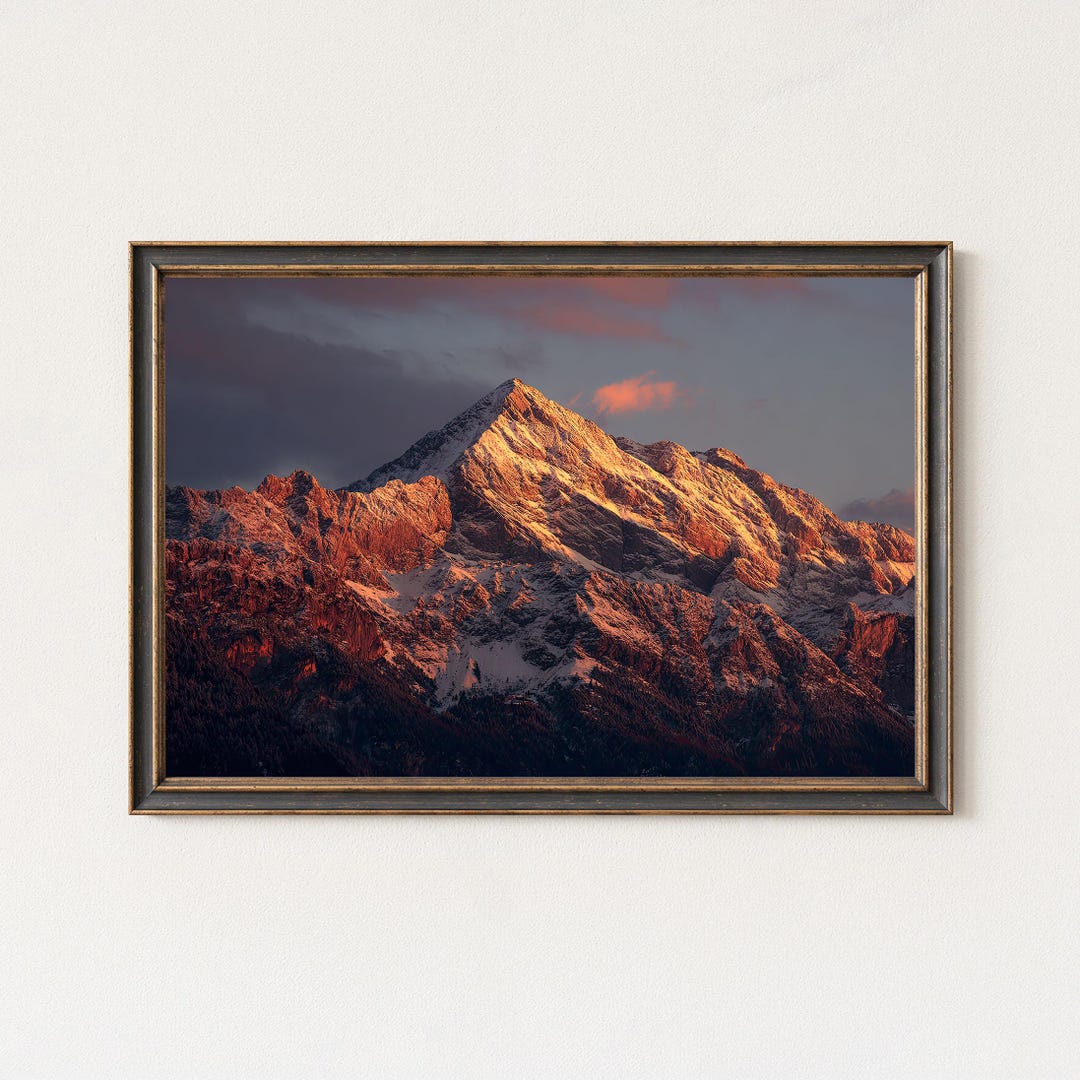 Triglav Alps Print • Golden Sunrise Mountain Photography, Slovenia - Etsy