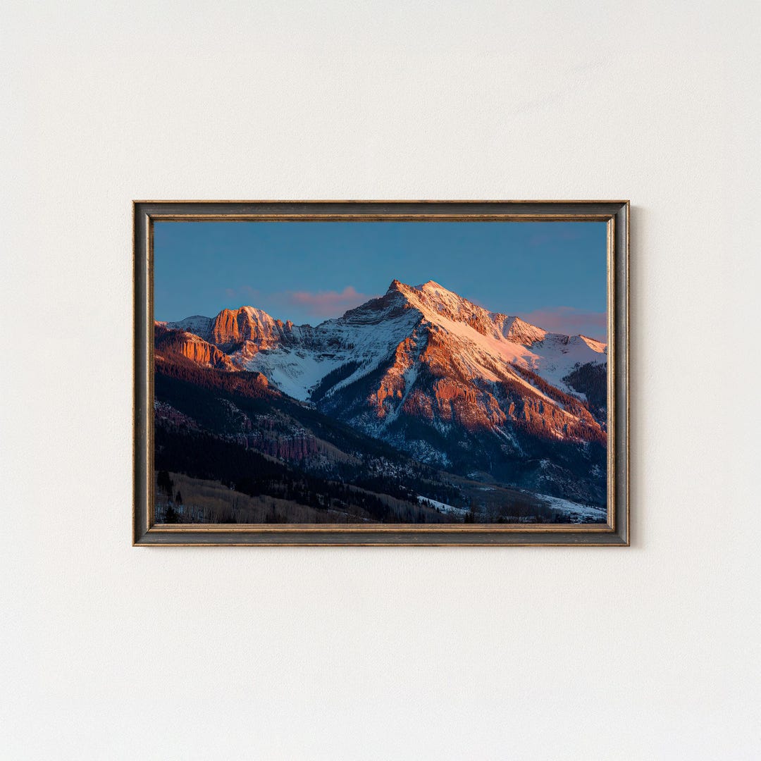 Telluride Mountain Sunset Photography | Colorado Landscape Wall Art - Etsy