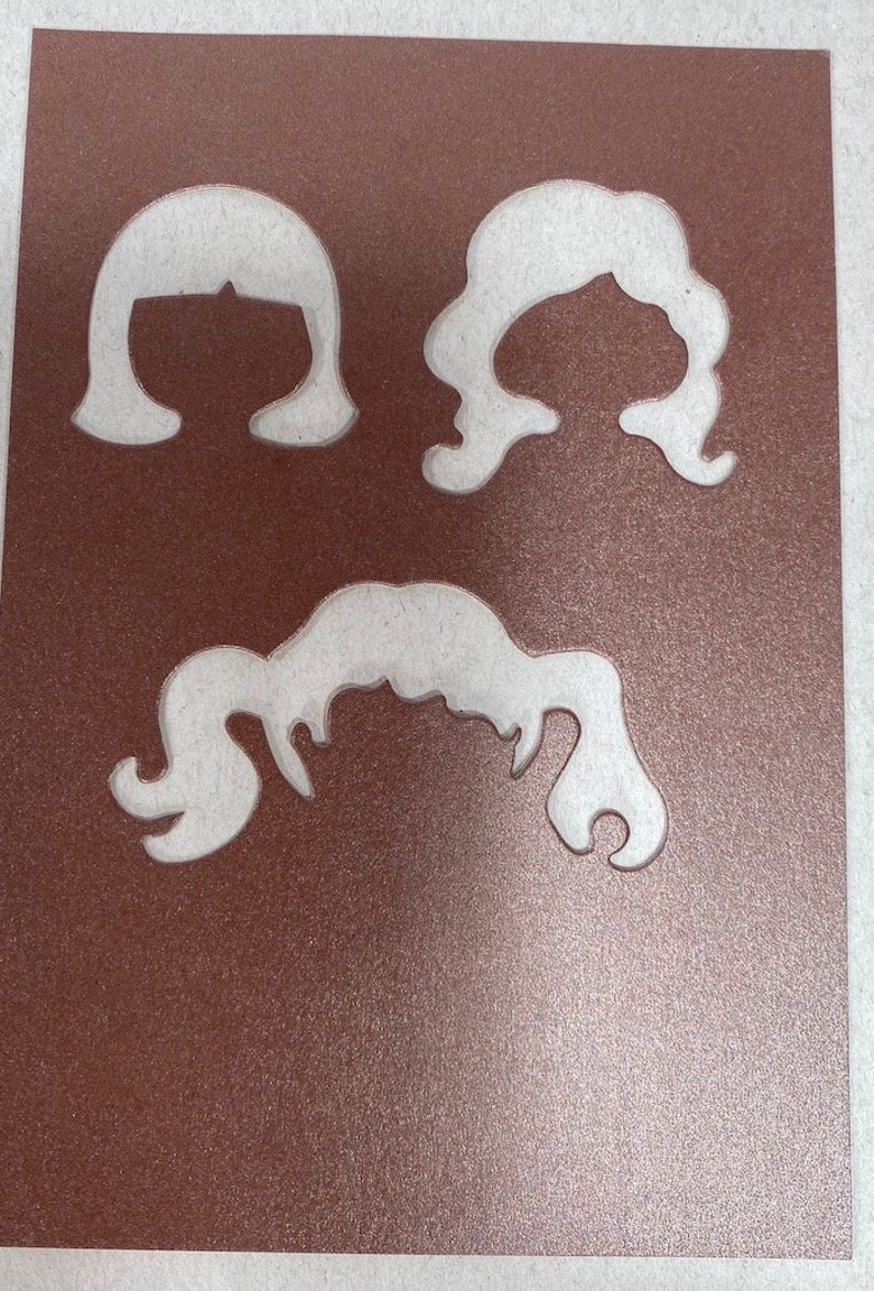 Cute Girl Paper Doll Stencil With Hair and Clothes Stencil - Etsy