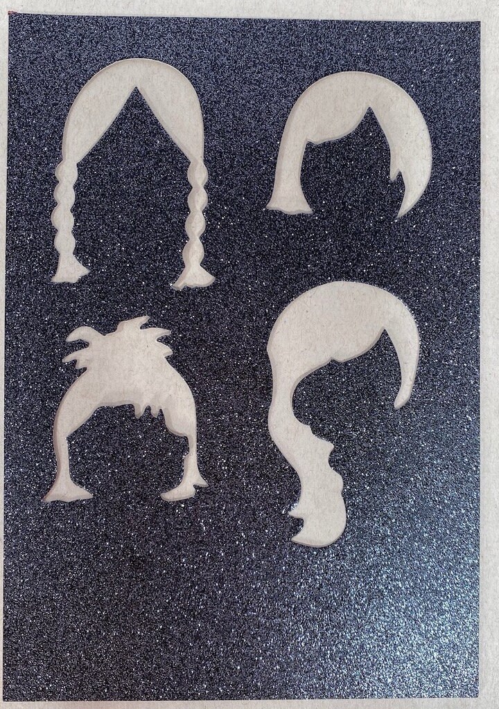 Cute Girl Paper Doll Stencil With Hair and Clothes Stencil - Etsy