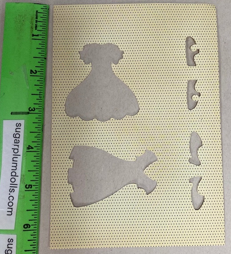 Cute Girl Paper Doll Stencil With Hair and Clothes Stencil - Etsy