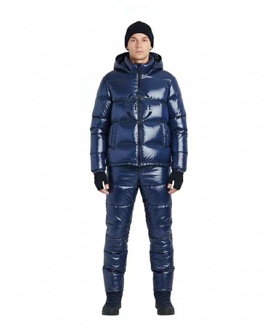 Men and Women Shiny Puffer Suit Set | Glossy Winter Jacket & Pants - Etsy